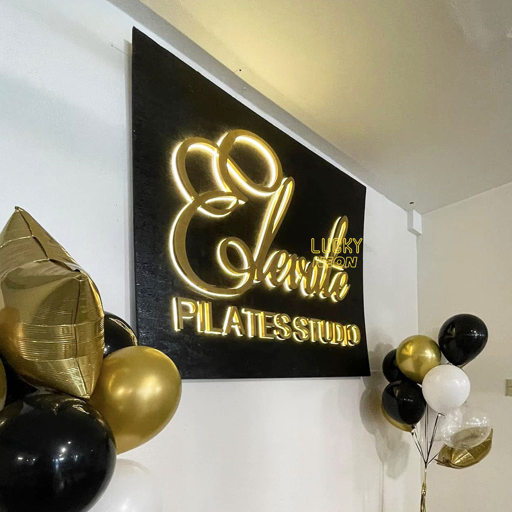 Custom 3D Metal Backlit Signs for Clubs, Pilates Studios - Custom LED ...