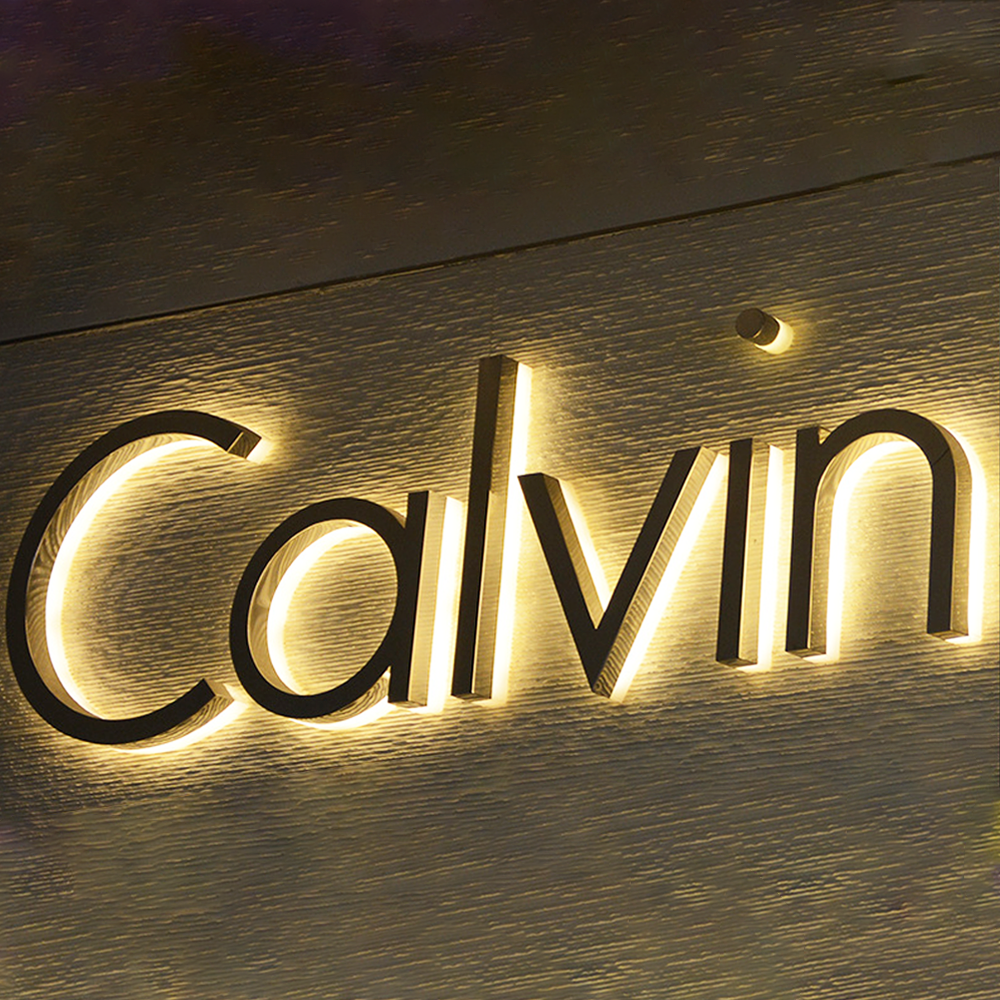 Custom 3D Metal Backlit Sign for Company, Reception - Illuminated Sign ...