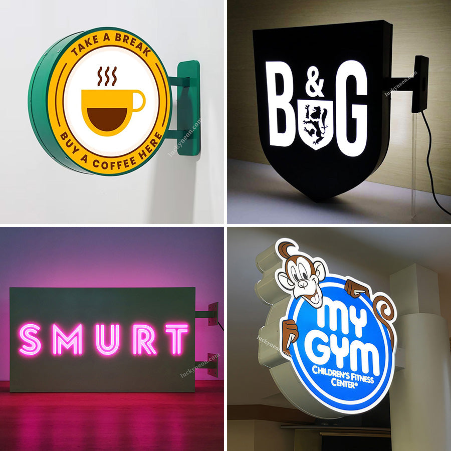 Illuminated Blade Sign Light Boxes - Custom Logo Signs for Business ...