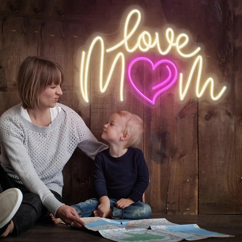 15% OFF Mother's Day Gifts Now | Custom Best Neon Signs For Mom, Free ...