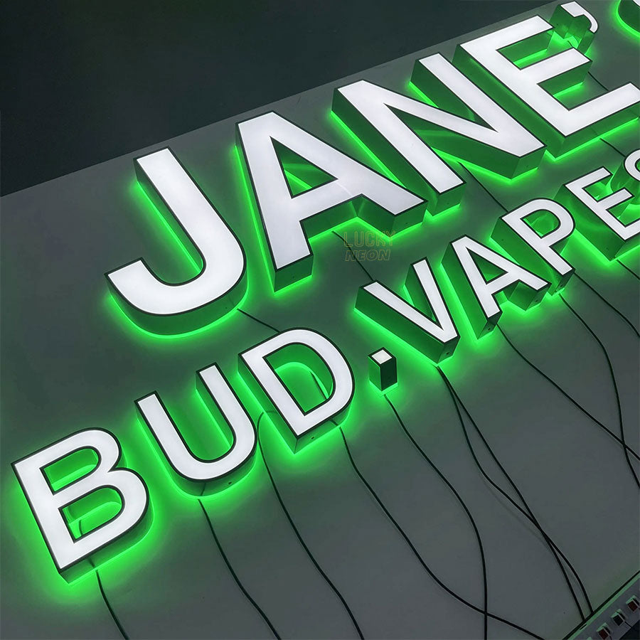 Custom 3D Frontlit and Backlit Channel Letters - LED Advertising Signa ...