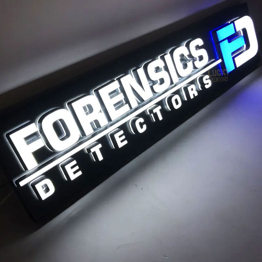 3D Front-Lit and Backlit Business Sign - Personalized Logo Channel Let ...