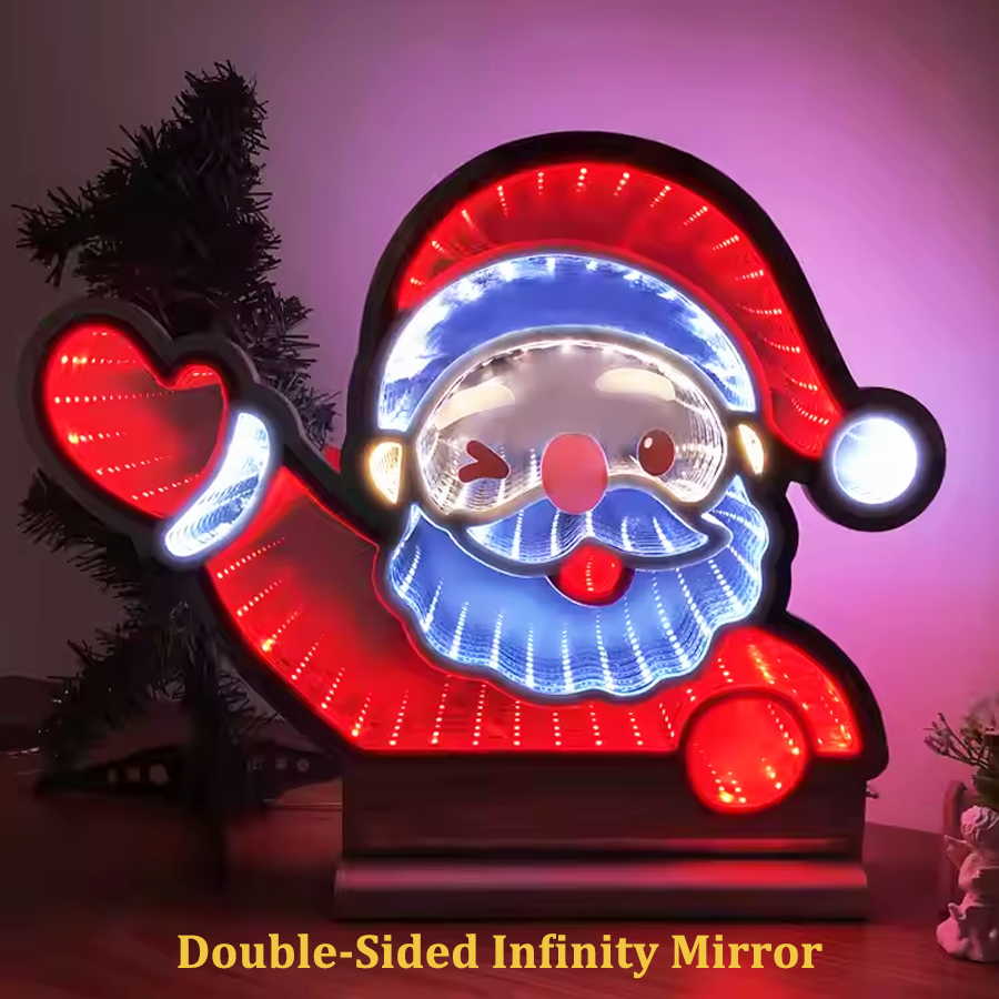 Christmas Infinity Mirror Neon Sign, Santa Claus LED Neon Art – LUCKYNEON