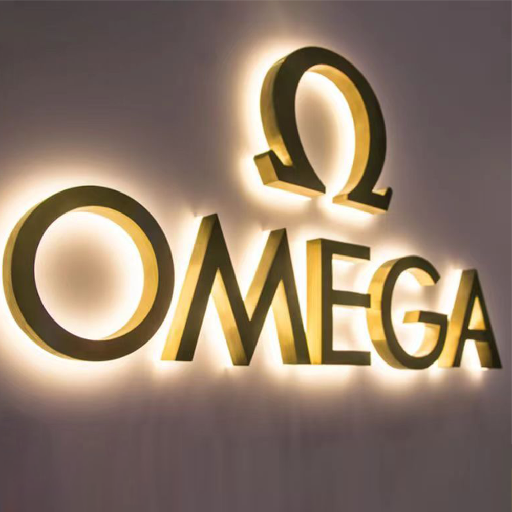 Personalized Custom 3D Metal Backlit Signs – Stainless Steel Business ...