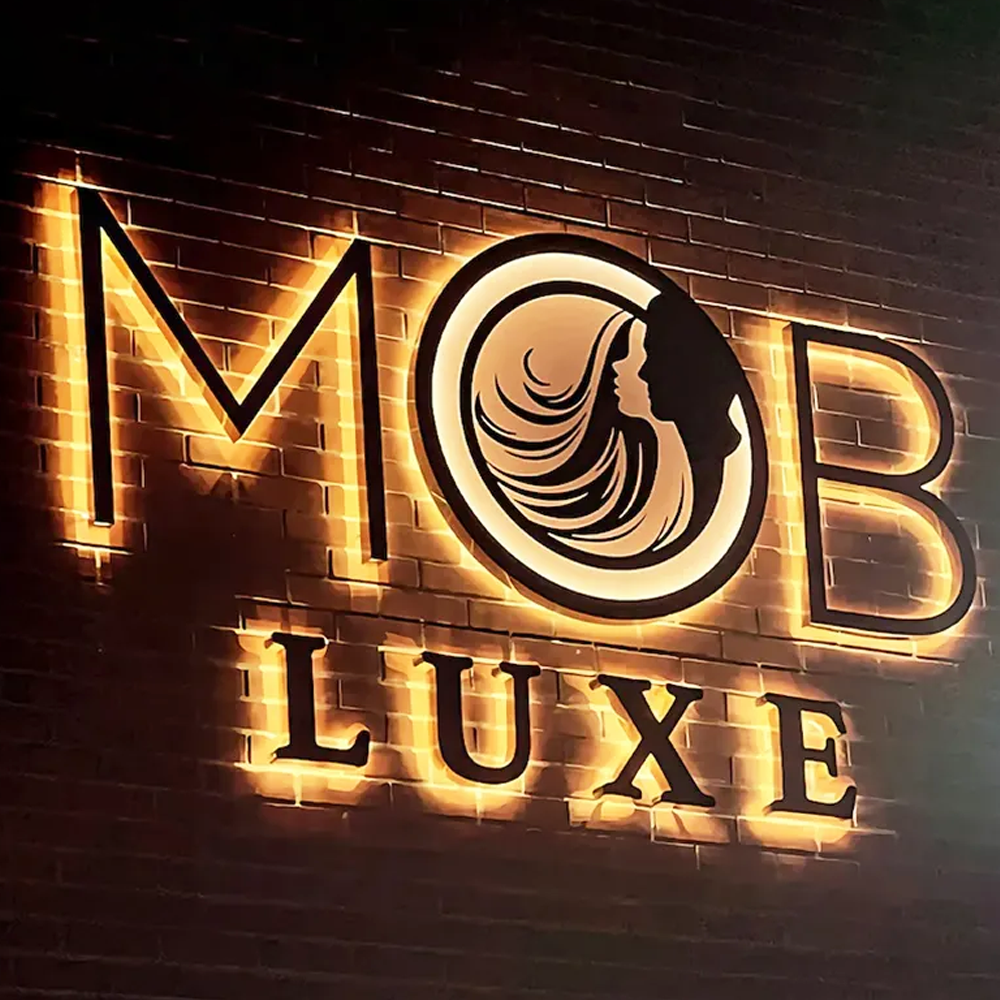 Gold LED 3D Stainless Steel Backlit Channel Letters, Custom Advertisin ...