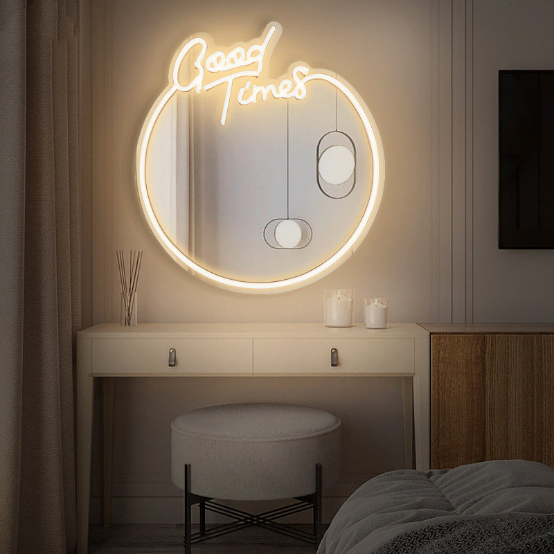 Wholesales Good Time Mirror - LED Neon Sign Mirror For Room, Beauty ...