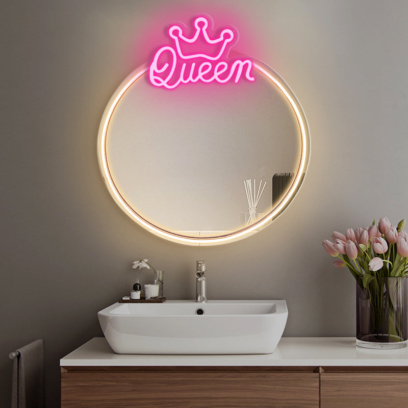 Wholesales Queen Mirror - LED Neon Sign Mirror For Room, Beauty Shop ...