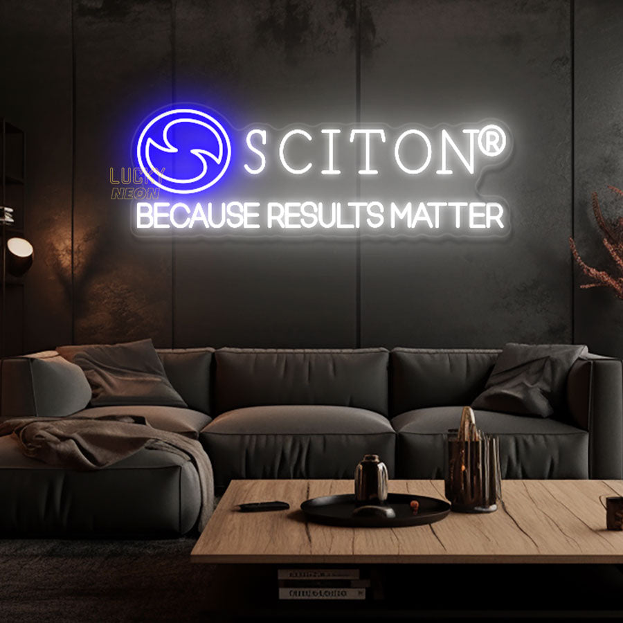 Sciton - Because Results Matter Neon Sign – LUCKYNEON