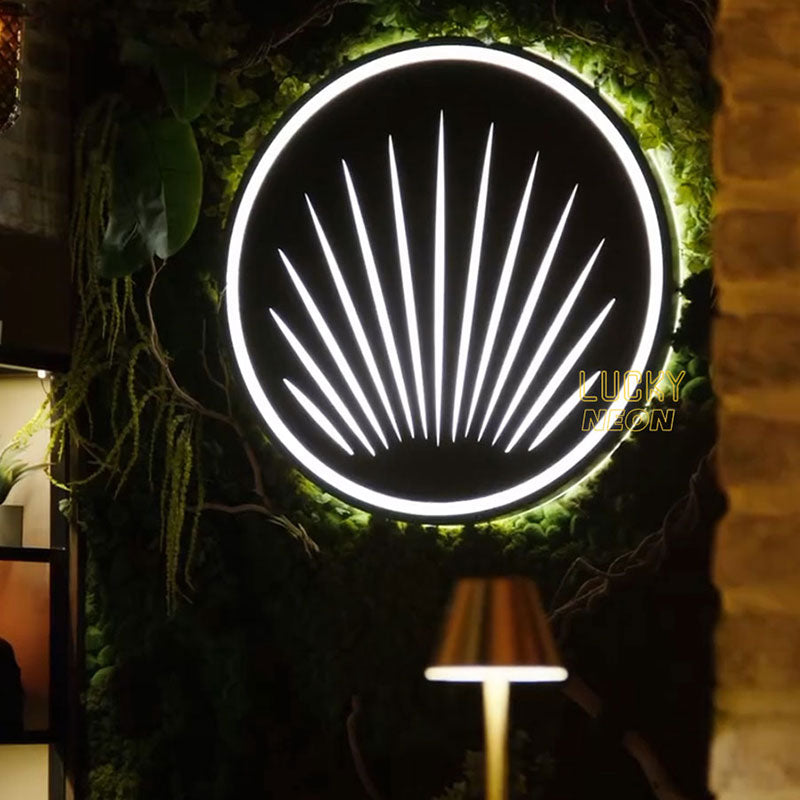 Metal Backlit Sign, Laser Cut LED Light Box Sign, Black Custom ...