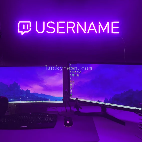 Neon Username Sign for Store, USERNAME Neon Sign for business – LUCKYNEON