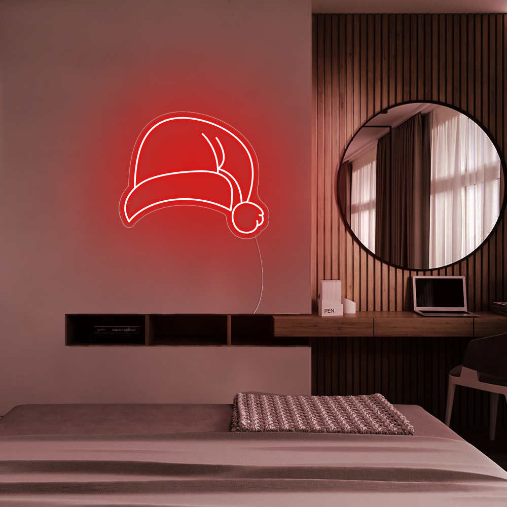Christmas Hat LED Neon Sign Santa Hat neon sign – LUCKYNEON