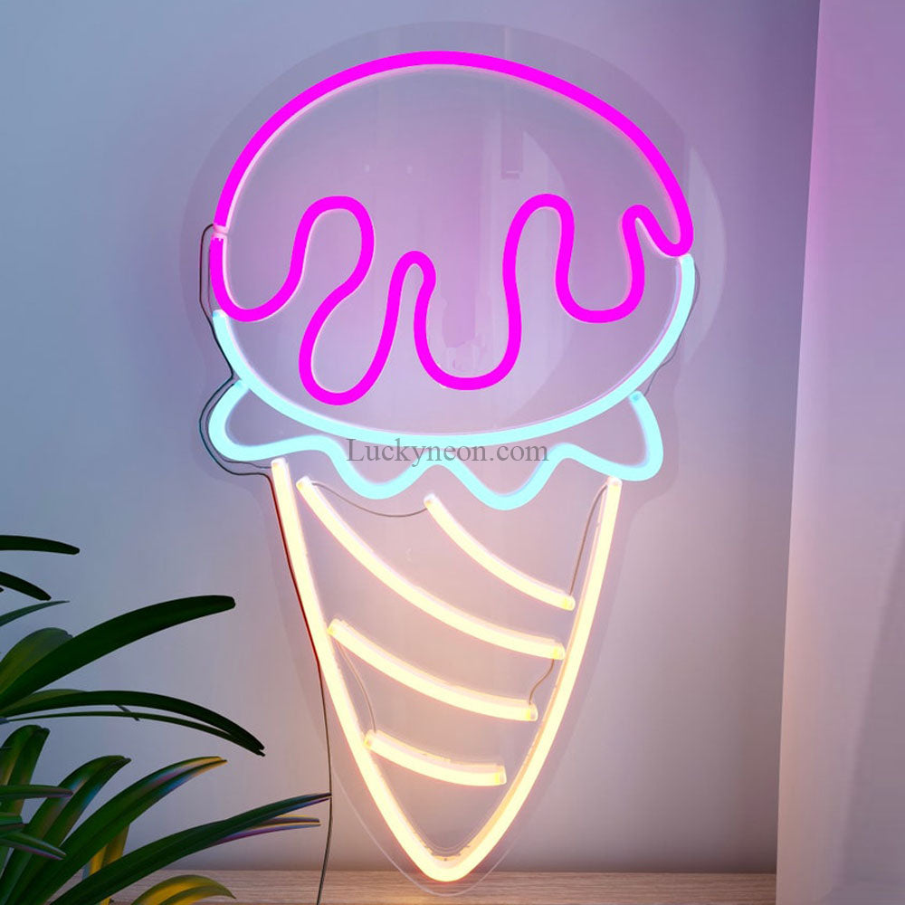Ice Cream - LED Neon Sign | Food neon signs for cafe, bakery neon sign ...