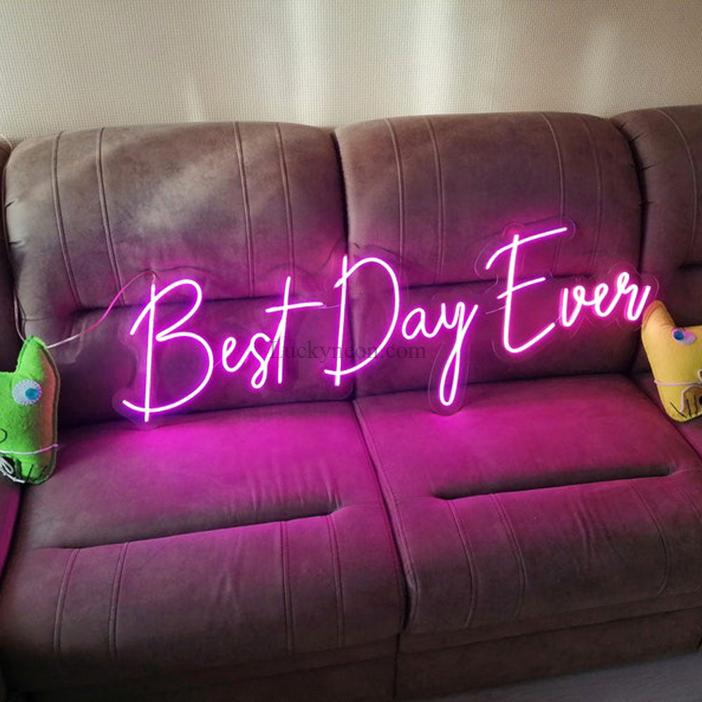 Wedding NEON SIGN | Best Day Ever Neon Sign for Wedding party – LUCKYNEON