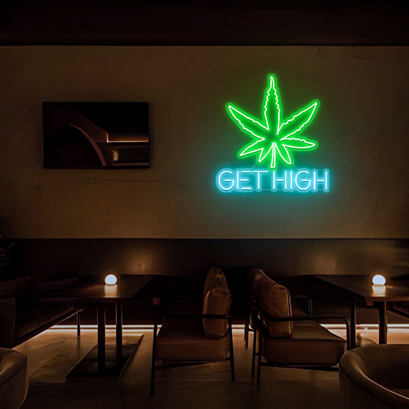 Cannabis LED Neon Sign / Marijuana Leaf Neon Sign / Weed Leaf Neon Sign ...