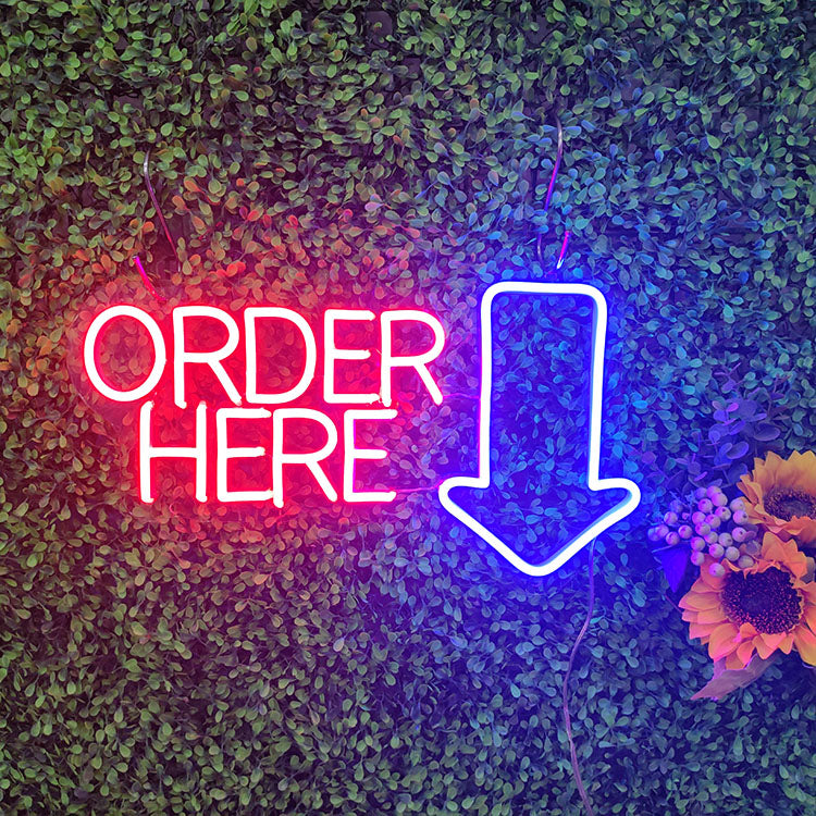 Business Order Here Neon Sign for store, order neon sign for shop ...
