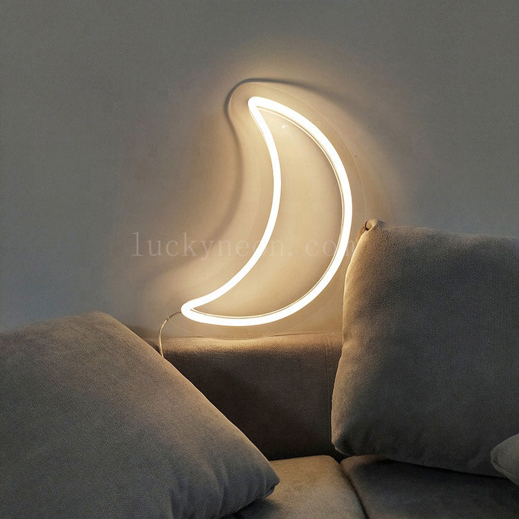 Affordable Neon moon Sign | Blue moon Neon Sign for Bedroom – LUCKYNEON