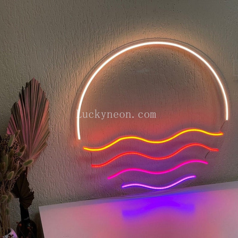 Sunset Sea - LED Neon Sign, vaporwave neon sign – LUCKYNEON
