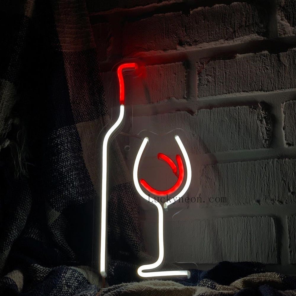 Wine Neon Sign,Home bar neon sign, Alcohol neon sign – LUCKYNEON