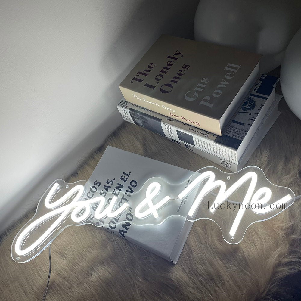 You & Me - LED Neon Sign | You + Me Neon Signs for wedding party ...