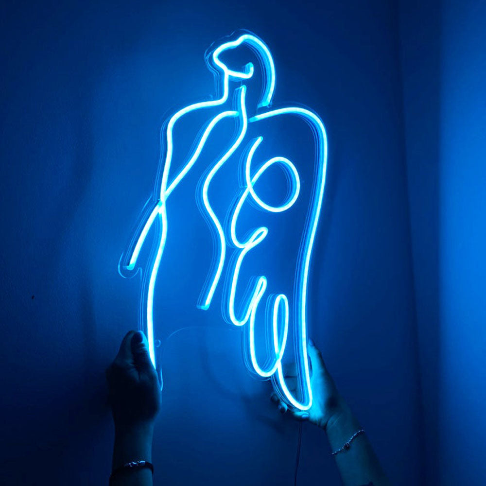 Angel Girl Neon Sign for room, angel girl neon sign - LuckyNeon – LUCKYNEON