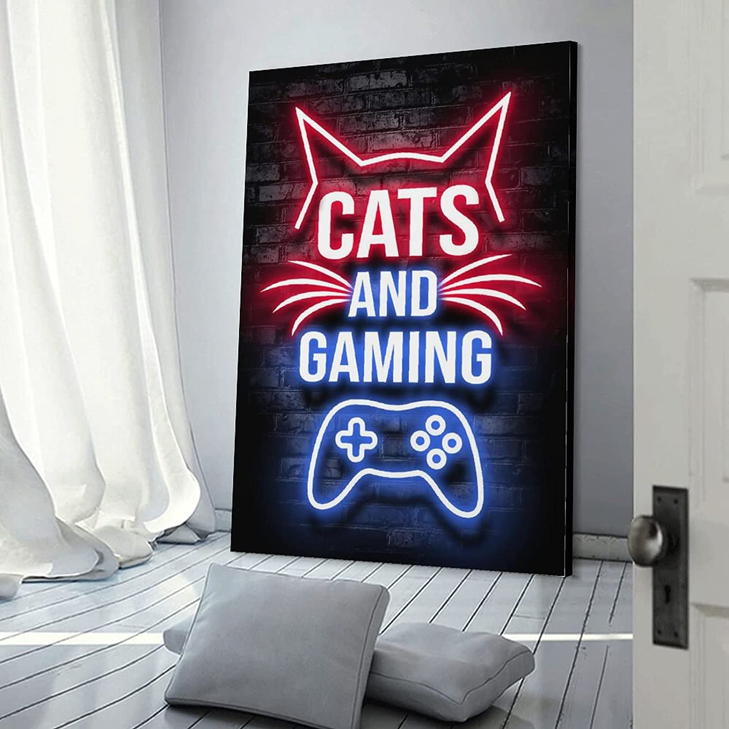 Cats and Gaming Neon Sign|Cats and Gaming Neon Sign For Gaming Room ...